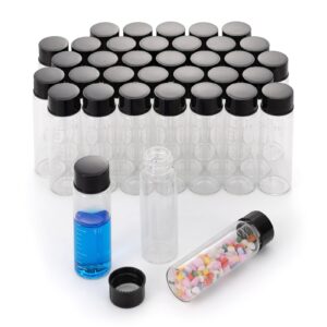 njvial 36pcs 15ml(1/2oz) small glass vials with lids and scale lab sample vials empty refillable perfume travel mini glass graduated measuring bottles with screw caps for essential oils