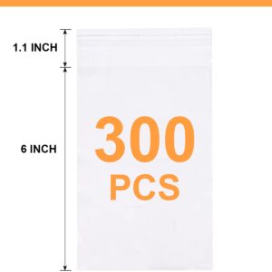 300 Pcs Self Adhesive Cookie Bags, 4x6 Inches Self Sealing Cellophane Bags, Clear Resealable Cellophane Bag for Packaging, Cookies, Gifts, Candy, Food