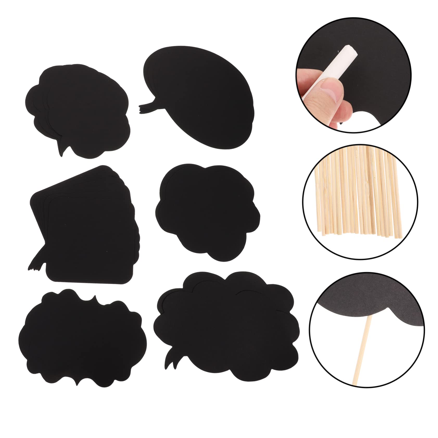 SHOWERORO Photo Booth Props Kit - 20pcs Writable Black Paper Cardboard Signs - Funny Travel Themed Photo Props Chalkboard Messages for DIY Selfies Ideal for Weddings Birthdays Bridal