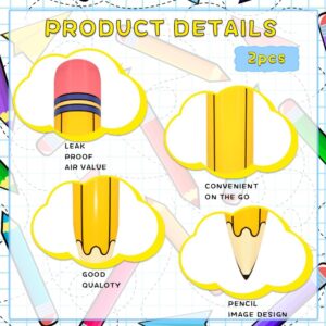 2 Pieces 44 Inch Giant Inflatable Pencils Balloon Back to School Dimensional Pencils Balloon Graduation Party Decoration for Back to School Classroom Garden Room Birthday Party Decorations