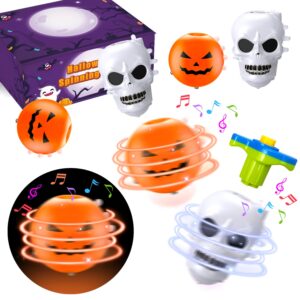 halloween treats non candy for kids,4 pack halloween light up spinning tops toys gifts for toddlers,halloween party favors boo basket goodie bag stuffer fillers,birthday classroom prizes for boys girl