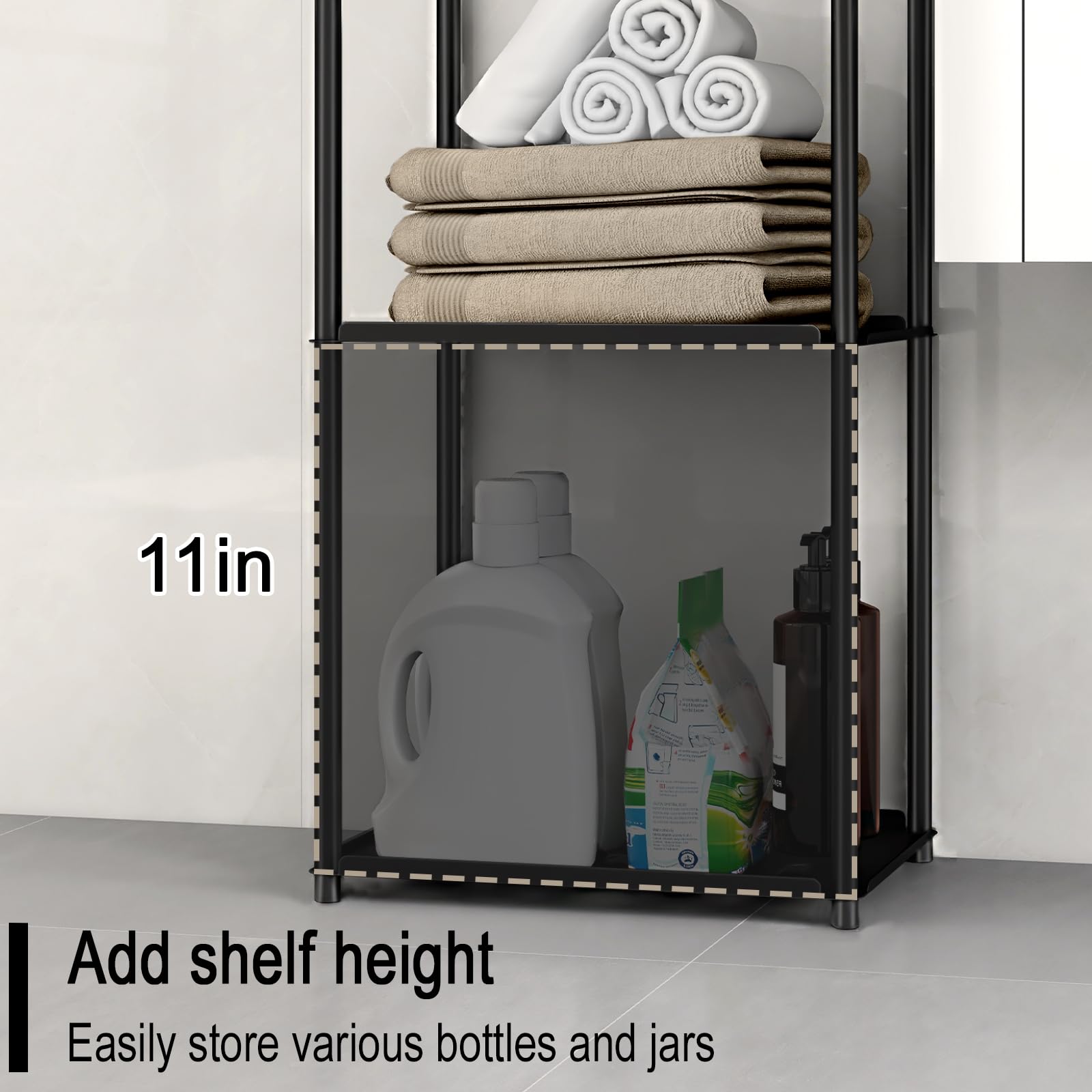 VOTZAAQ Corner Shower Caddy 3 Tier Standing Shower Caddy Corner, Black Shower Rack Bathroom Storage Organizer with Handle, Rustproof Stainless Steel Corner Shelf, Shower Shelf for Inside Shower