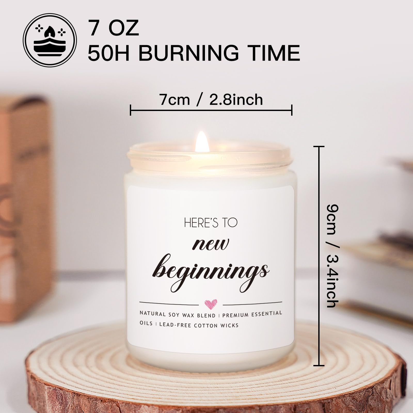 New Beginnings Gifts for Women Men, Divorce Gifts for Women, Breakup Gifts for Women, Congratulations on New Job Gifts New Journey New Home Funny Candle Gifts Going Away gifts for Coworker New Chapter