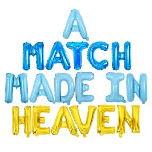 wonmelody match made in heaven party decorations with a match made in heaven balloon banner diamond balloon heaven perfect match bachelorette wedding party decor for engagement party bridal shower