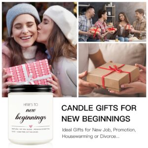 New Beginnings Gifts for Women Men, Divorce Gifts for Women, Breakup Gifts for Women, Congratulations on New Job Gifts New Journey New Home Funny Candle Gifts Going Away gifts for Coworker New Chapter