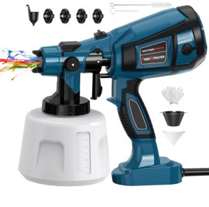 paint sprayer tool 1000w high power electric spray paint gun easy to clean paint sprayers for home furniture cabinets decks walls door paint tools blue