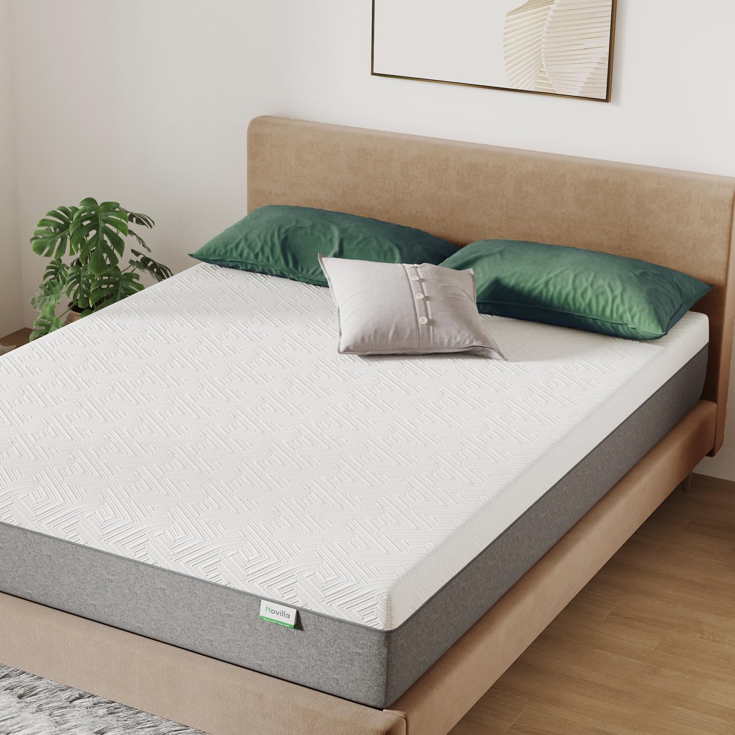 Novilla California King Mattress, 12 Inch Gel Memory Foam Cal King Mattress for Cool Night & Pressure Relief, Medium Plush Feel with Motion Isolating, Bliss