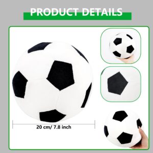 Conagel 2 Pack Plush Soccer Ball Pillow Stuffed Toy Soccer Ball Soft Plush Soccerball Sports Throw Pillows for Home Room Bedroom Sofa Decoration Sport Theme Birthday Party Supplies