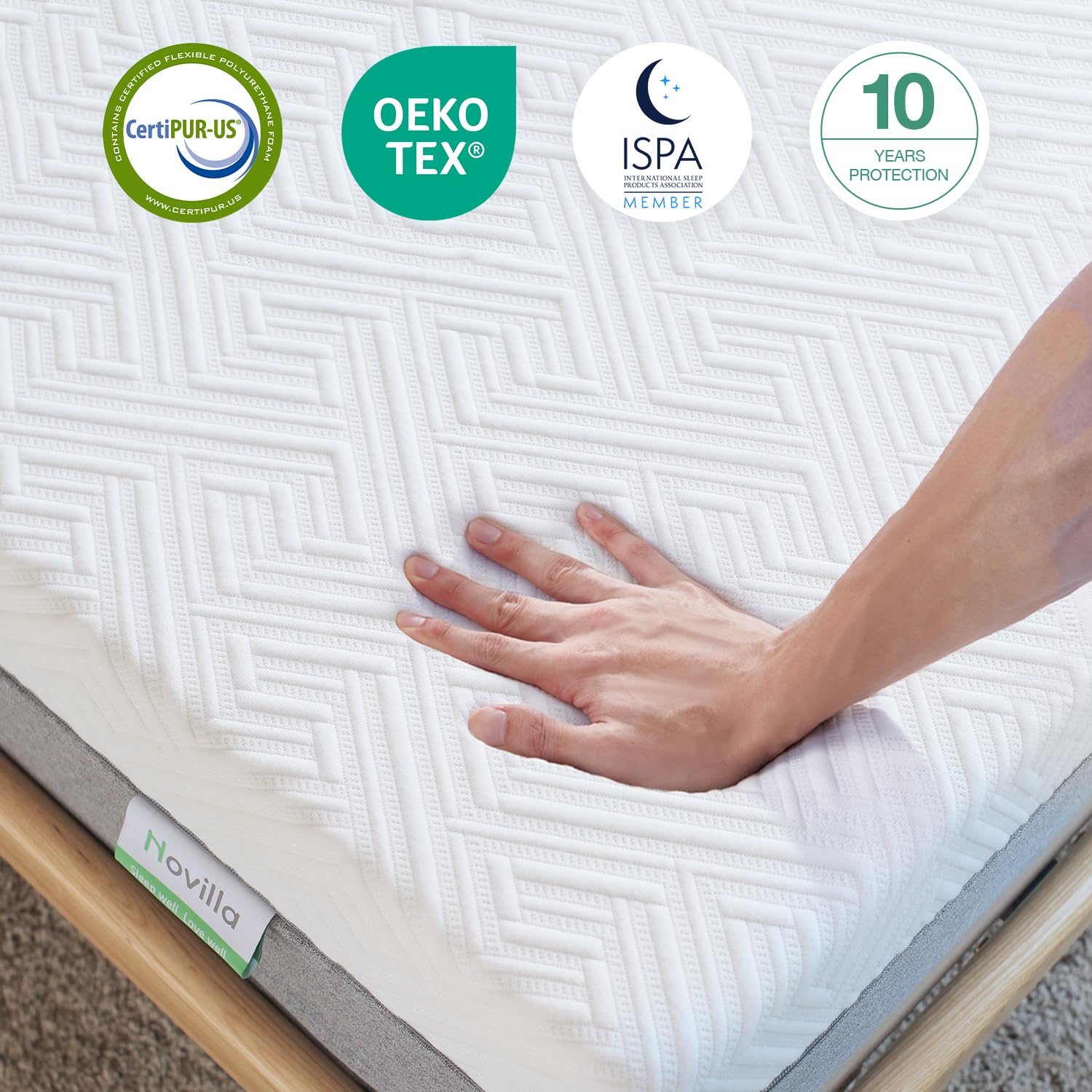 Novilla California King Mattress, 12 Inch Gel Memory Foam Cal King Mattress for Cool Night & Pressure Relief, Medium Plush Feel with Motion Isolating, Bliss