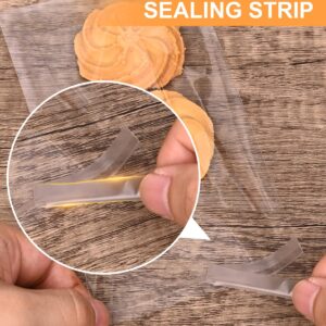 300 Pcs Self Adhesive Cookie Bags, 4x6 Inches Self Sealing Cellophane Bags, Clear Resealable Cellophane Bag for Packaging, Cookies, Gifts, Candy, Food