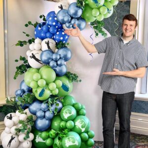 168PCS Golf Balloon Garland Arch Kit Blue and Green Balloon for Golf Theme Party Decorations Boys Girls Birthday Baby Shower Supplies