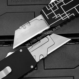 WARHERO Aluminum Alloy Utility Knife with Clip Multifunctional EDC Box Cutter Outdoor Pocket Knife 10pcs Carbon Steel Blades