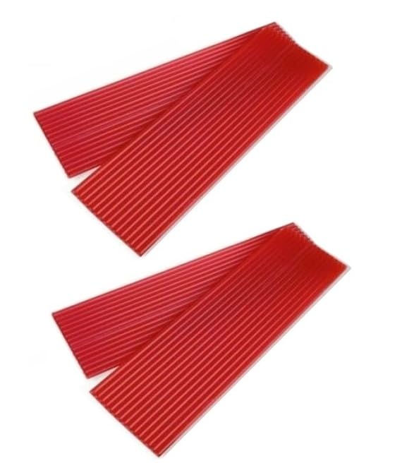 AmeriCan Goods 64/Pcs Rope Strips Dental Utility Wax Round Rope Red 3/16" x 11" Dental Base 4/pk Sheets Orthodontic Wax