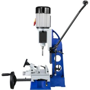 VEVOR Woodworking Mortise Machine, 1/2 HP 1700RPM Powermatic Mortiser, With Movable Work Bench Benchtop Mortising Machine, For Making Round Holes Square Holes Or Special Square Holes In Wood