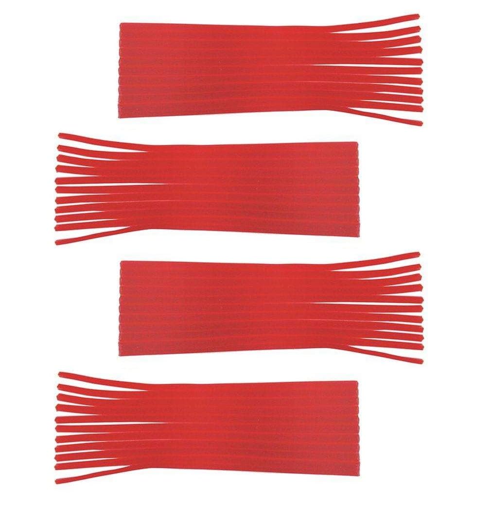 AmeriCan Goods 64/Pcs Rope Strips Dental Utility Wax Round Rope Red 3/16" x 11" Dental Base 4/pk Sheets Orthodontic Wax