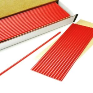 AmeriCan Goods 64/Pcs Rope Strips Dental Utility Wax Round Rope Red 3/16" x 11" Dental Base 4/pk Sheets Orthodontic Wax