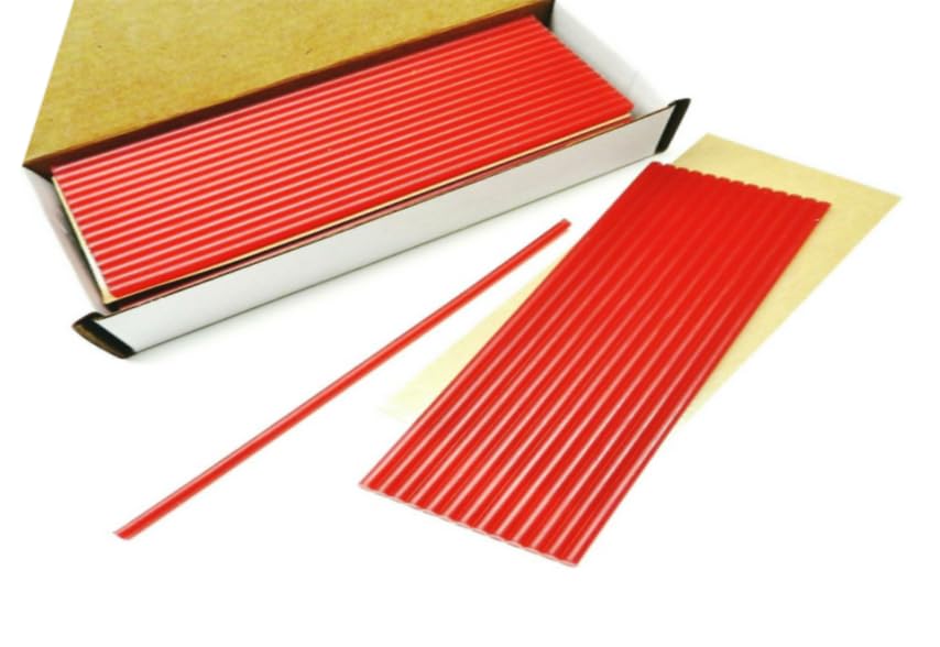 AmeriCan Goods 64/Pcs Rope Strips Dental Utility Wax Round Rope Red 3/16" x 11" Dental Base 4/pk Sheets Orthodontic Wax