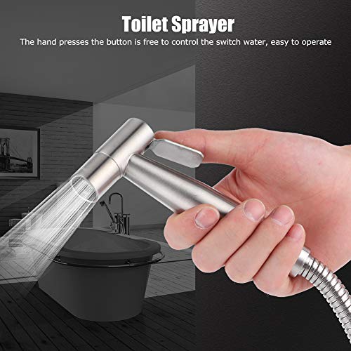 Stainless Steel Handheld Bidet Sprayer for Toilet, Multipurpose Sprayer Set, Bathroom Accessories for Light Luxury (7/8 American standard water separator + bidet)