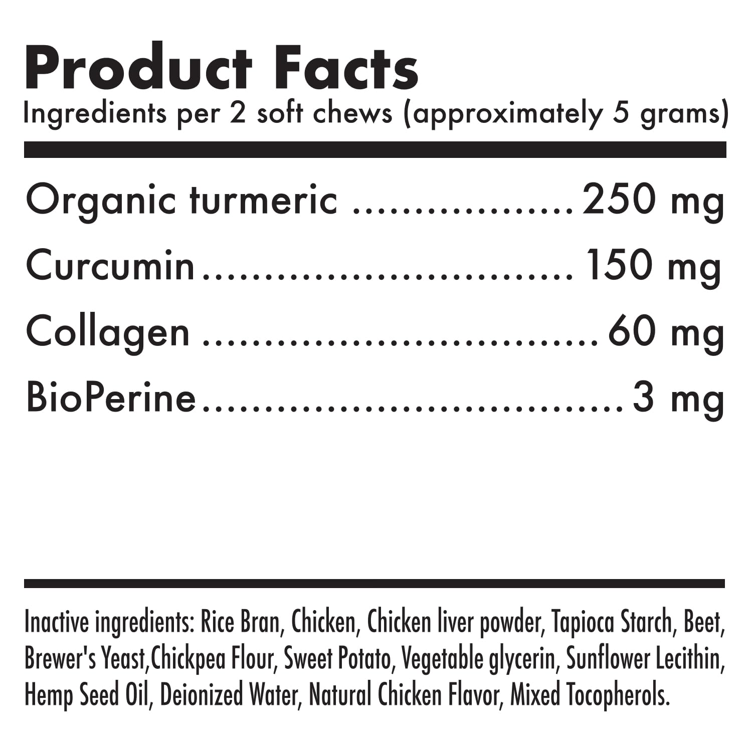 Turmeric Curcumin Hip & Joint Dogs Supplement Anti-Inflammatory Support for Arthritis & Mobility with Collagen & BioPerine Pain Relief Antioxidant Digestive Cardiovascular (1 Count (Pack of 26))