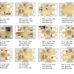 Kozay Tiny Homes 40FT Tiny House to Live with 3 Bedroom,1 Full Equiped Bathroom and Kitchen,Prefabricated Container House for Adults Living,Foldable Mobile Home Shipping Guaranteed