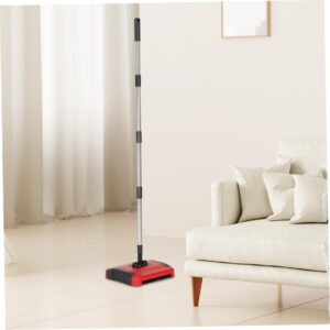 NewGtuizi Carpet Broom|Carpet Sweeper Manual 3 Rolling Brushes Floor Sweeper Carpet Brush with Wheels and Large Waste Bin 43inch Detachable Carpet Cleaner for Pet Hair Dust Debris