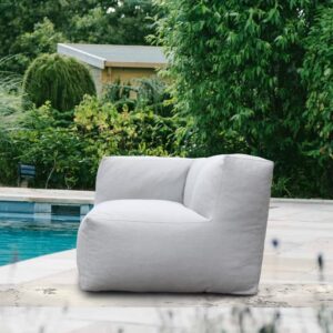 dineli modern anny-h corner chair outdoor furniture patio couch creating a unique patio garden modular contemporary sofa (light gray)