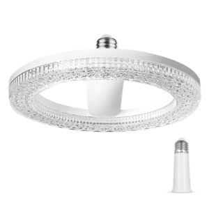 Bullishman The New Pattern of high Imitation Socket Crystal Chandelier in 2024,Easy to disassemble and Assemble, with Three Color dimming, Modern Chandelier, Suitable for Most Rooms(Round)