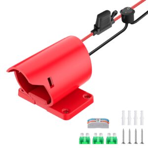 1 packs adapter for milwaukee m12 battery adapter 12v battery conversion kit with switch, fuse & wire terminals, 12awg wire, power connector for diy rc car toys and robotics