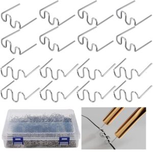 dlronwey plastic welding staples 1000 pcs,2 types hot staples for decoration,auto repair,architectural modelling,toy manufacturing,etc.