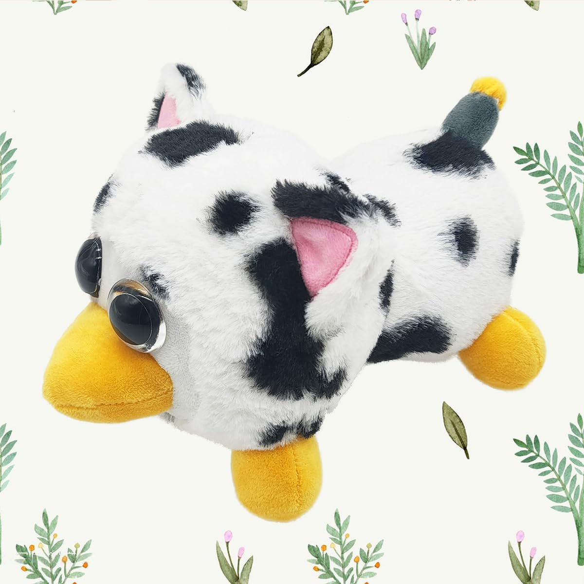 Cute Pig Cow Animal Plush Toy Snuggle Piggy Stuffed Animal Sleeping Pillow Toy Soft Gift Black White Pig