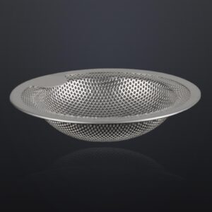 Stainless Steel Slop Basket Filter Trap - Bathroom Sink Drain Strainer | Bathtub Shower Drain Hair Trap | Kitchen Sink Drain Strainer | Mesh Metal Sink Strainer Kitchen Drain Strainer with Rim