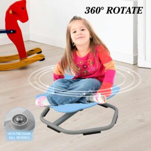 BaiYouMei Kids Sensory Chair for Autism Sensory Products - Kids Swivel Chair Spinning Chair for Autistic Kids Sit and Spin Toy, Training Body Coordination Elephant (Blue)