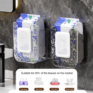 Generic Wall Mounted Wipes Dispenser, Wipes Wall Holder, Bathroom Wet Wipes Wall Mounted Holder, Toilet Paper Holder with Shelf, Flushable Wipes Dispenser Wall Mounted (1PCS White)