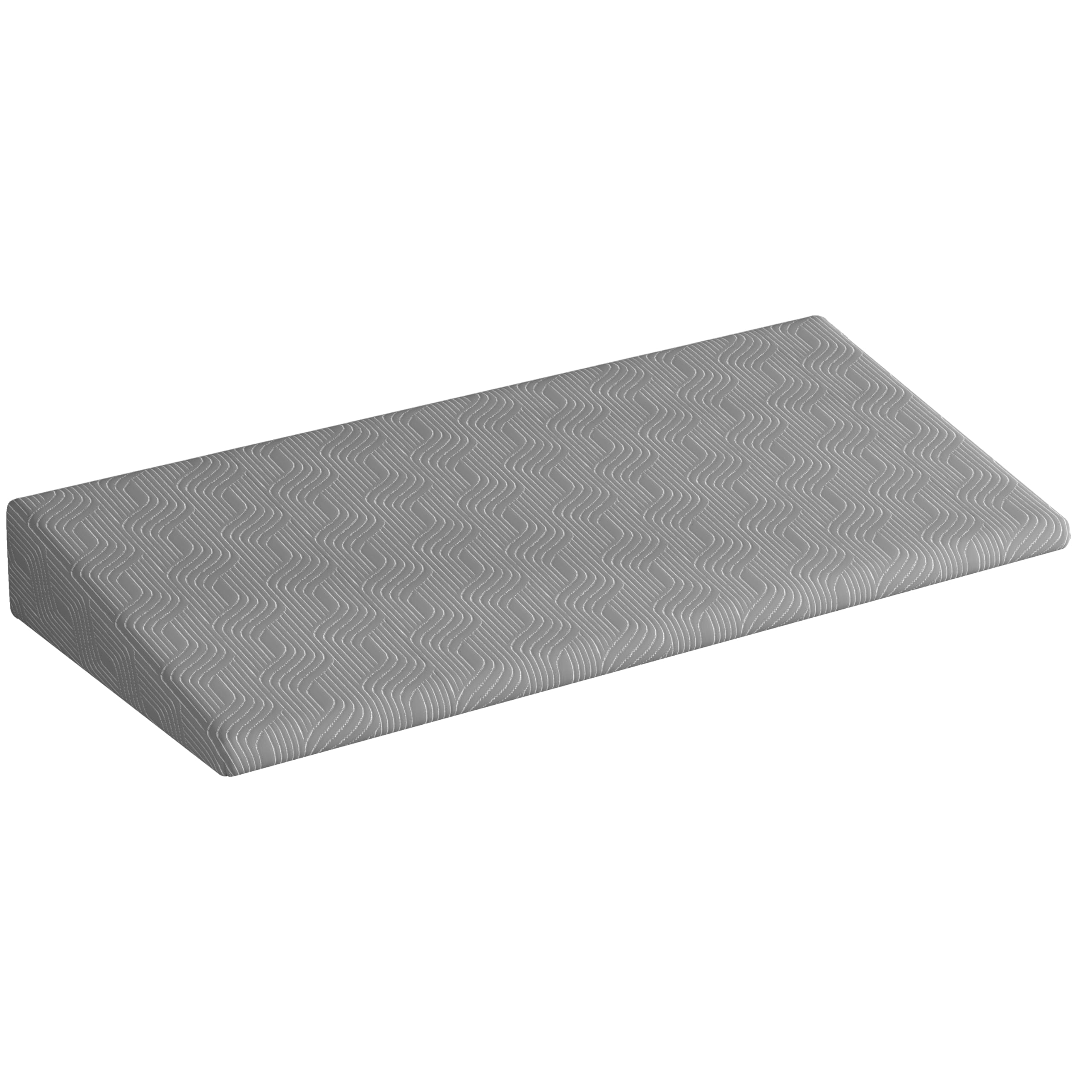 TOLEAD Bed Inclined Mattress Topper, 7.5 Inch Incline Foam Support Wedge Pillow, Wedge Mattress Elevator with Washable Cover for Post Surgery, Anti-snoring, Neck Back & Leg Pain Relief, King, Grey