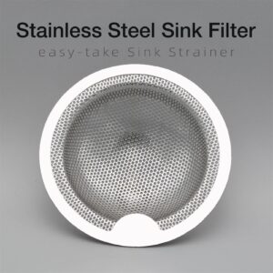 Stainless Steel Slop Basket Filter Trap - Bathroom Sink Drain Strainer | Bathtub Shower Drain Hair Trap | Kitchen Sink Drain Strainer | Mesh Metal Sink Strainer Kitchen Drain Strainer with Rim