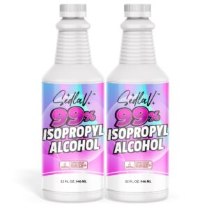 sedlav isopropyl alcohol 99% rubbing alcohol 99 percent purity 32 fl oz (2)