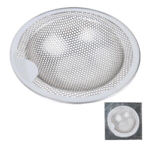 stainless steel slop basket filter trap - bathroom sink drain strainer | bathtub shower drain hair trap | kitchen sink drain strainer | mesh metal sink strainer kitchen drain strainer with rim