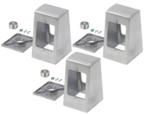 brushed aluminum double faced pedestal outlet box | r58-1020 (3)