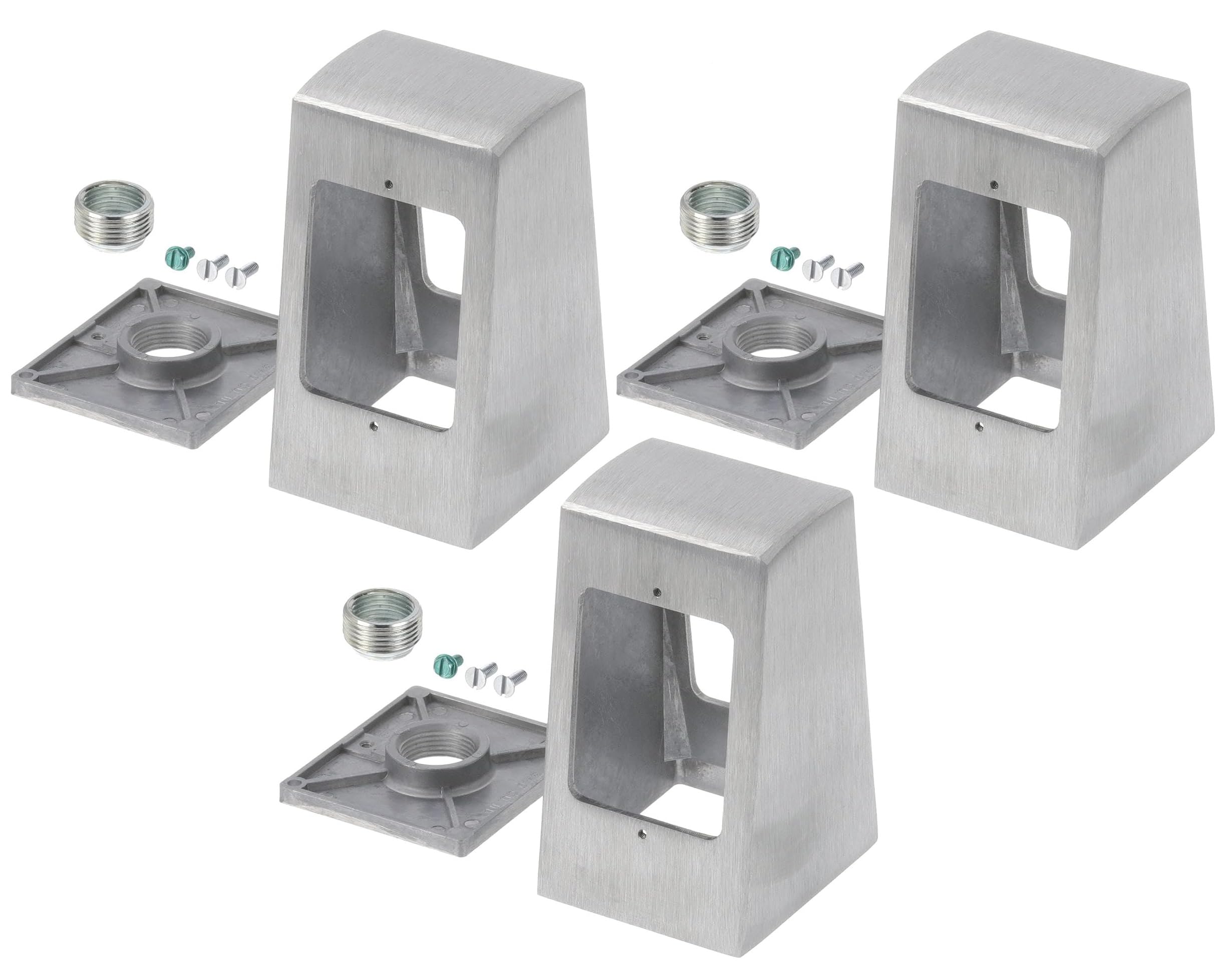 Brushed Aluminum Double Faced Pedestal Outlet Box | R58-1020 (3)