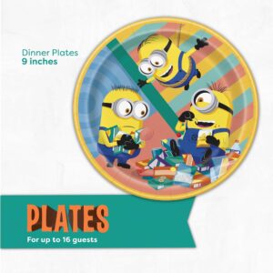 Unique Minions Birthday Party Decorations | Plates and Napkins for 16 | Minion Birthday Party Decorations | Officially Licensed