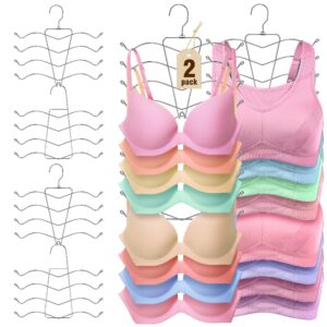 house day bra hangers 2 pack, tank top hangers space saving hangers for closet organizers and storage, bra organizer closet hangers space saver for camisoles, bras, belts, ties, scarves, swimsuits