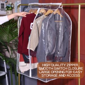 Youyole 2 Pcs Clear Garment Bags for Hanging Clothes 35'' Hanging Garment Bags Suit Cover Bags Well Sealed Garment Rack Cover for Suit Coat Dress Closet Rack (Rack Not Included)