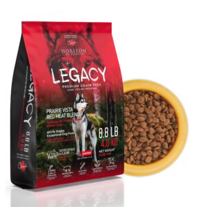 legacy all-life-stages dry dog food | horizon prairie vista red meat blend | grain-free dog food, rich in pork & lamb | 8.8 lbs