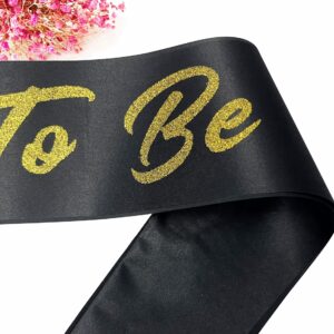 Ashaqshnglee Groom to Be Sash, Groom Sash Bachelor Party Funny Accessory for Future Groom Wedding Gift Idea from Bride to Be Black Gold