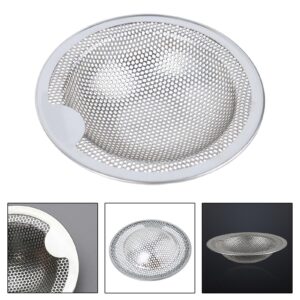 Stainless Steel Slop Basket Filter Trap - Bathroom Sink Drain Strainer | Bathtub Shower Drain Hair Trap | Kitchen Sink Drain Strainer | Mesh Metal Sink Strainer Kitchen Drain Strainer with Rim