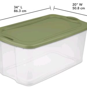 Generic Stor-A-Lot Stackable Storage Box with Lid, Green, RXZER11