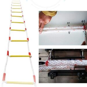 SDVantage Fire Escape Ladder, Ladders,Emergency Fire Escape Rope Ladder Home Lifeline Ladder Outdoor Round Nylon Soft Ladder Home Climbing Engineeladder Fitness Training Ladder Durable (40cm 5M)