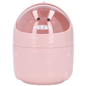 aladeno mini desktop trash can wastebaskets cute dinosaur style large mouth detachable design nonslip bottom plastic mini trash can (pink baby dinosaur)