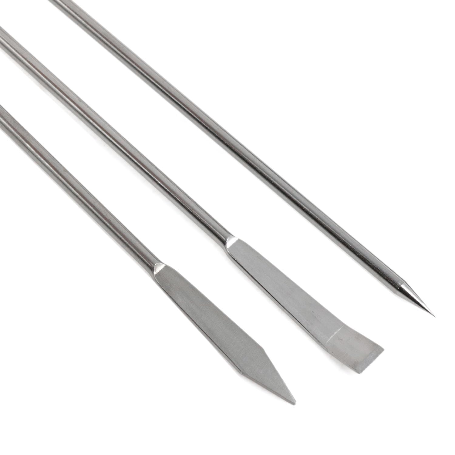 yukata 1Set Stainless Steel Sampling Scoop Micro Lab Spatula Micro Sampling Scoop Laboratory Scoop Laboratory Supplies (pack of 5)