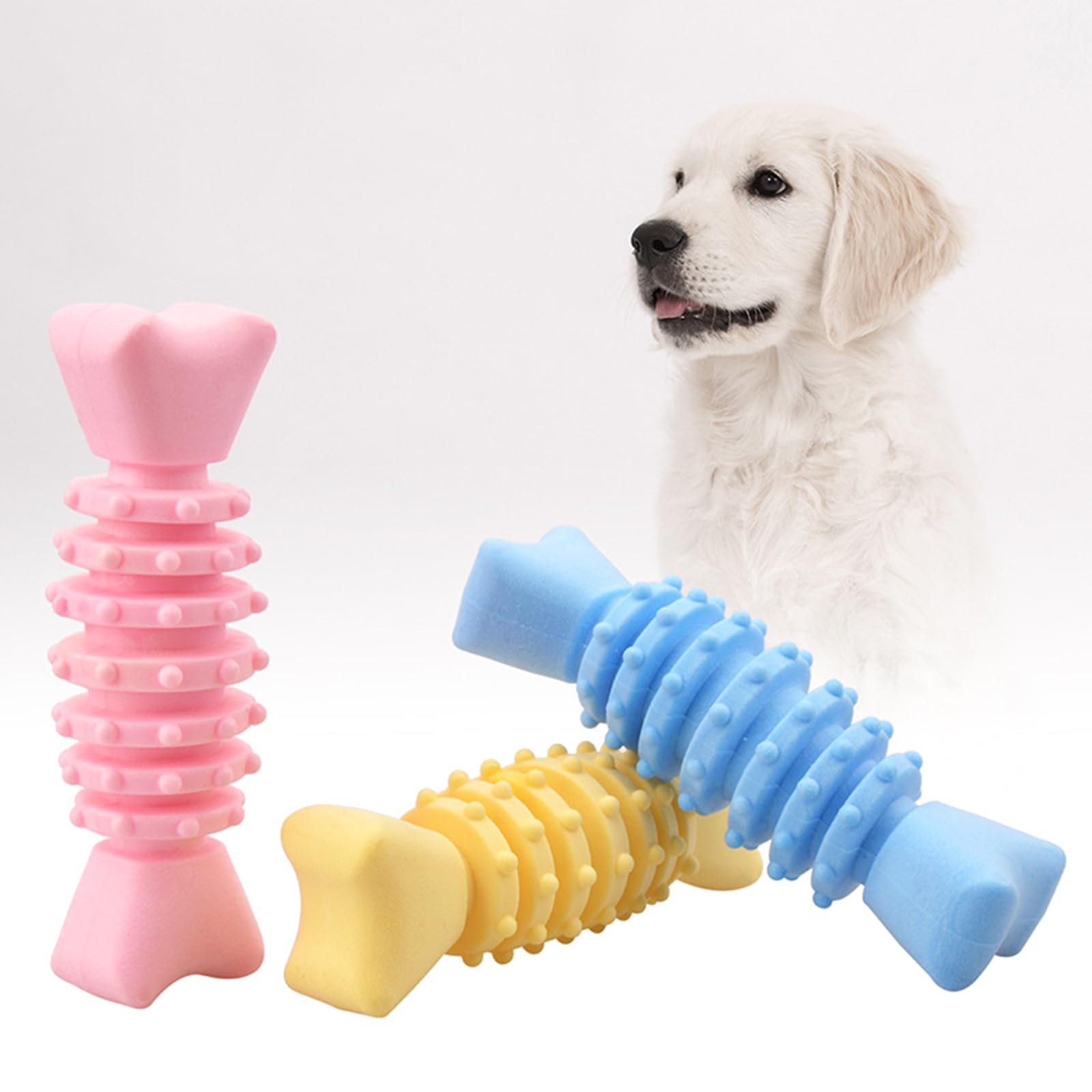 Ldabrye Dog Chewing Toy Dog Chewable Bone Toy 3Pieces Boredom Pets Toy Large Breeds Biting Toy Teether Chew Toy for Dogs Dental Care for Dogs